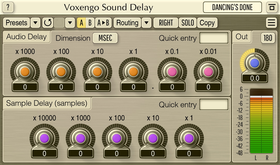 Voxengo Sound Delay - Precise Audio Delay Plugin VST, AU, AAX