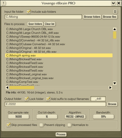 Voxengo r8brain - Free Sample Rate Converter Tool