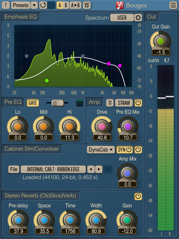 Voxengo Boogex - Free Guitar Plugin, Amplifier, Convolver VST, AU, AAX