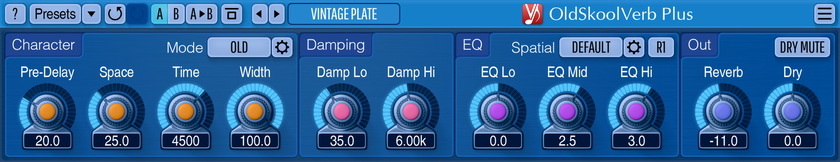Voxengo OldSkoolVerb Plus - Reverb Plugin with a Vintage Vibe VST, AU, AAX