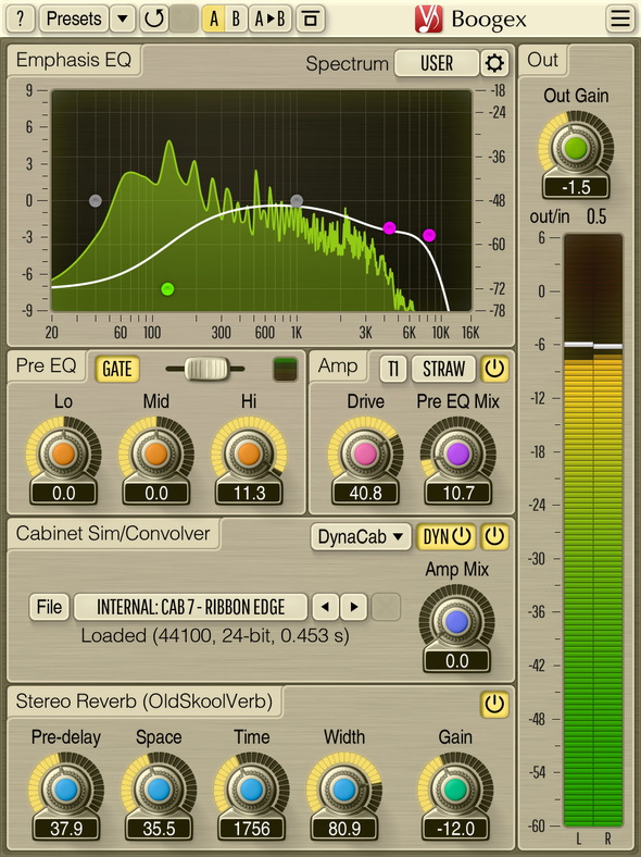Voxengo Boogex - Free Guitar Plugin, Amplifier, Convolver VST, AU, AAX