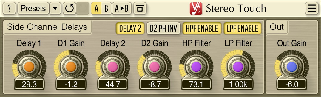 Voxengo Stereo Touch - Stereo-Widener Audio Effect Plugin VST, AU, AAX