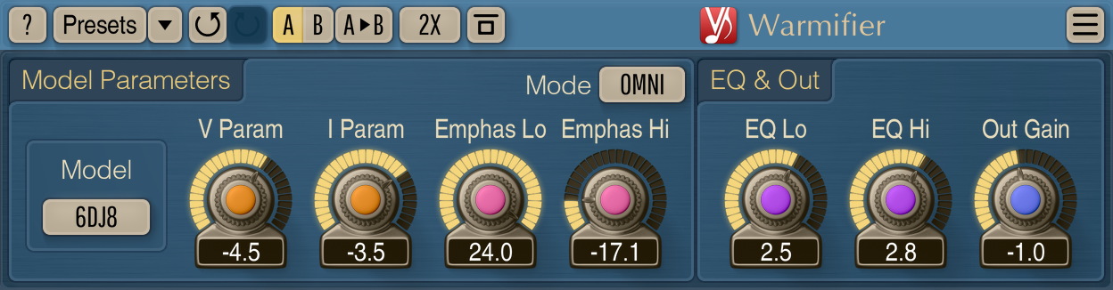 Voxengo Warmifier - Harmonic Enhancer Plugin, Tube Warming VST, AU, AAX