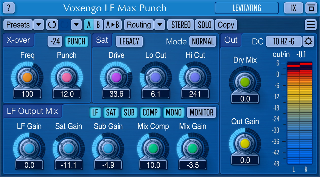 Voxengo LF Max Punch - Bass Enhancer and Exciter Plugin VST, AU, AAX