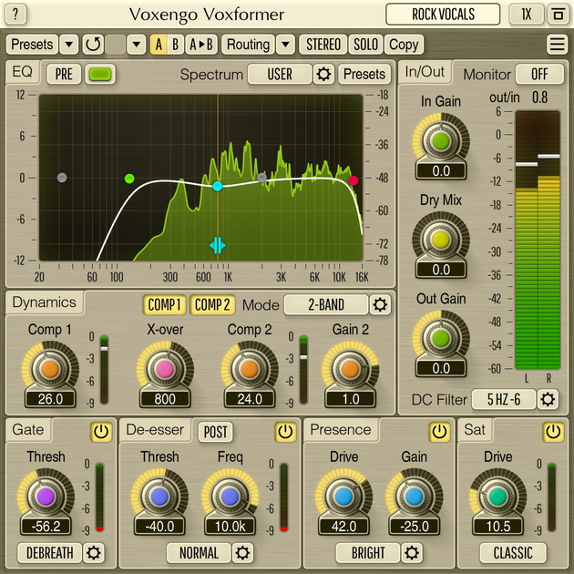 Voxengo Voxformer - Vocal Processing Plugin VST, AU, AAX