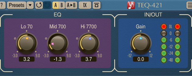 Voxengo TEQ-421 - Easy-To-Use Triple Equalizer Plugin VST, AU, AAX