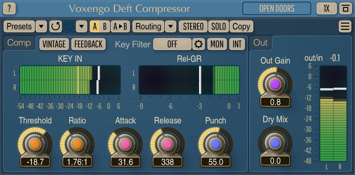 Voxengo Deft Compressor - Compressor Plugin for Track and Bus VST, AU, AAX