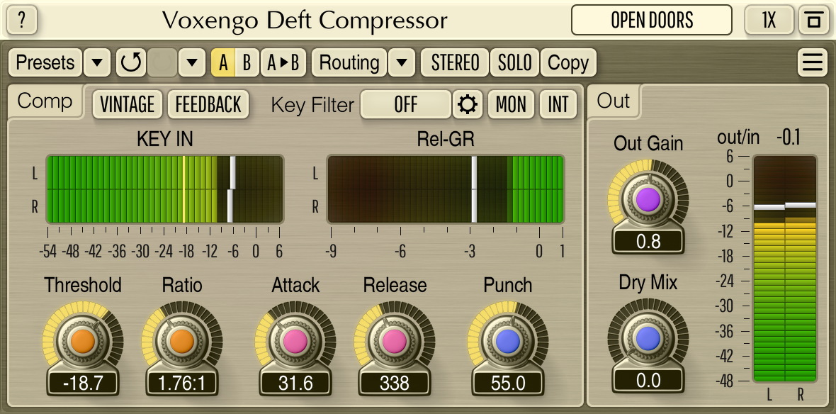 Voxengo Deft Compressor - Compressor Plugin for Track and Bus VST, AU, AAX