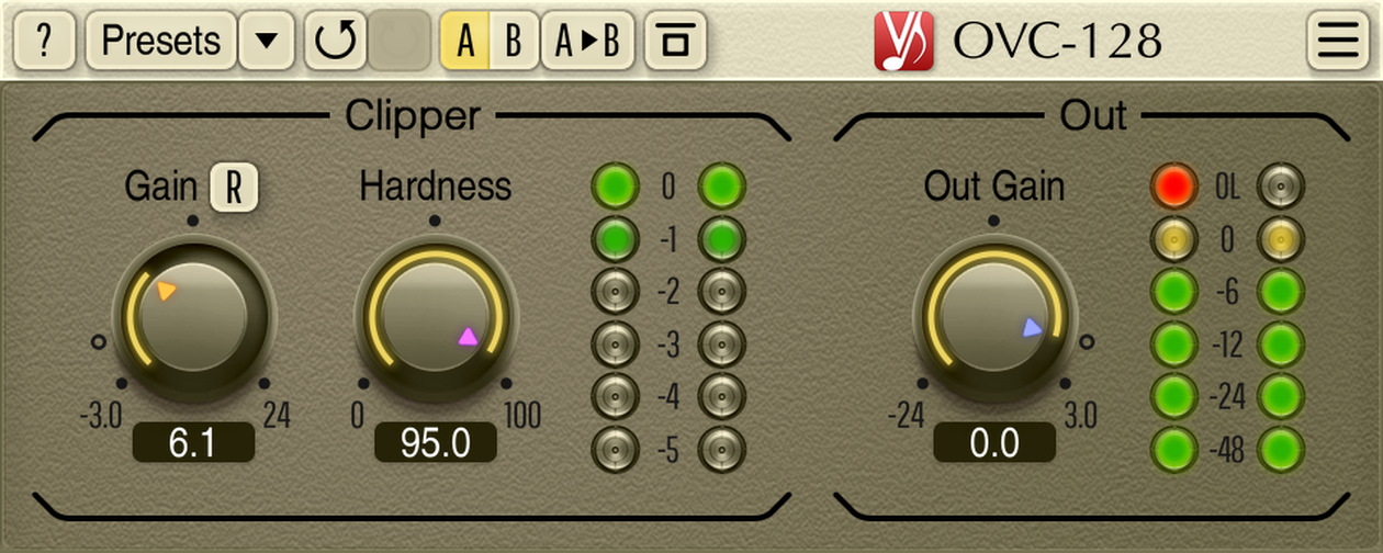 Voxengo OVC-128 - Clipper Plugin, 128X Oversampled VST, AU, AAX