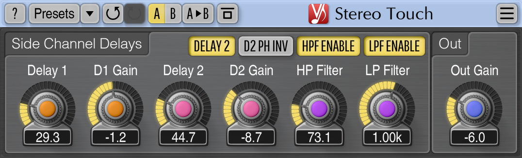 Voxengo Stereo Touch - Free Stereo-Widener Effect Plugin VST, AU, AAX