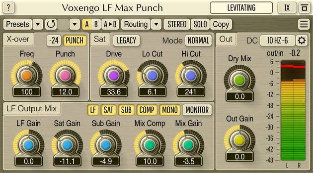Voxengo LF Max Punch - Bass Enhancer and Exciter Plugin VST, AU, AAX