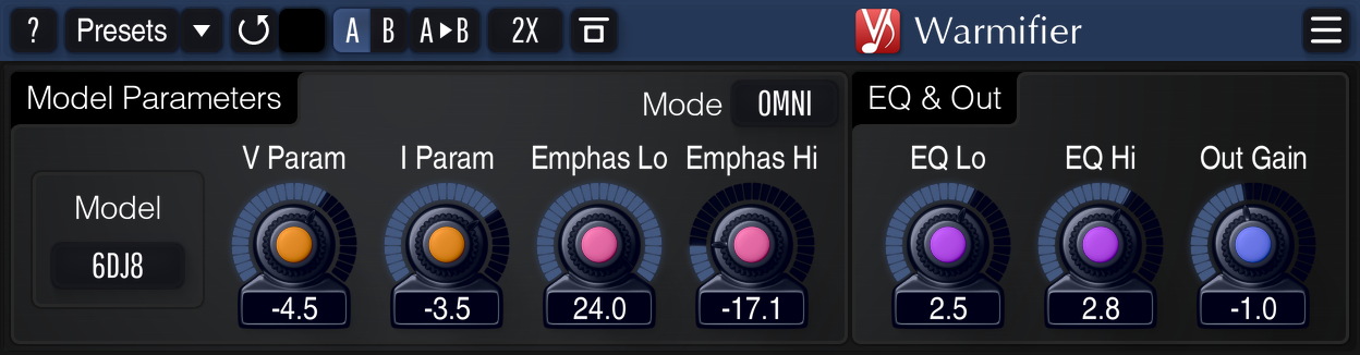 Voxengo Warmifier - Harmonic Enhancer Plugin, Tube Warming VST, AU, AAX