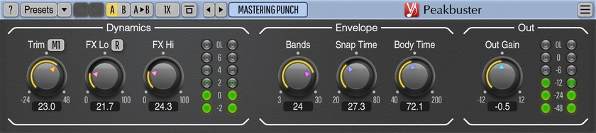 Voxengo Peakbuster - Transient Booster and Smoother Plugin VST, AU, AAX