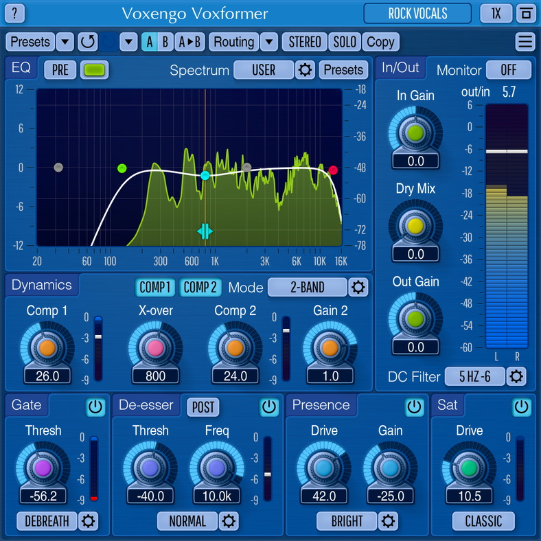 Voxengo Voxformer - Vocal Processing Plugin VST, AU, AAX