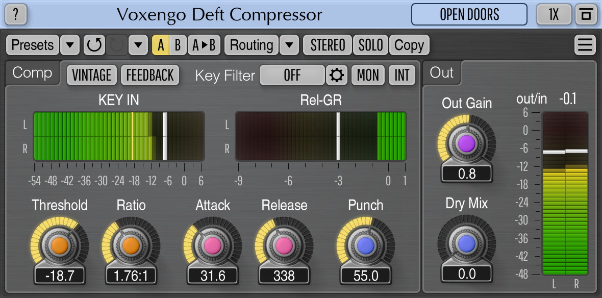 Voxengo Deft Compressor - Compressor Plugin for Track and Bus VST, AU, AAX